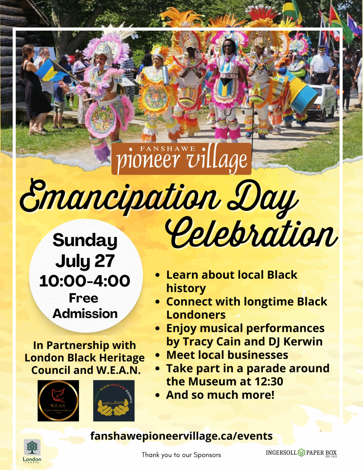 4th Annual Emancipation Day Celebration – London Black Heritage Council